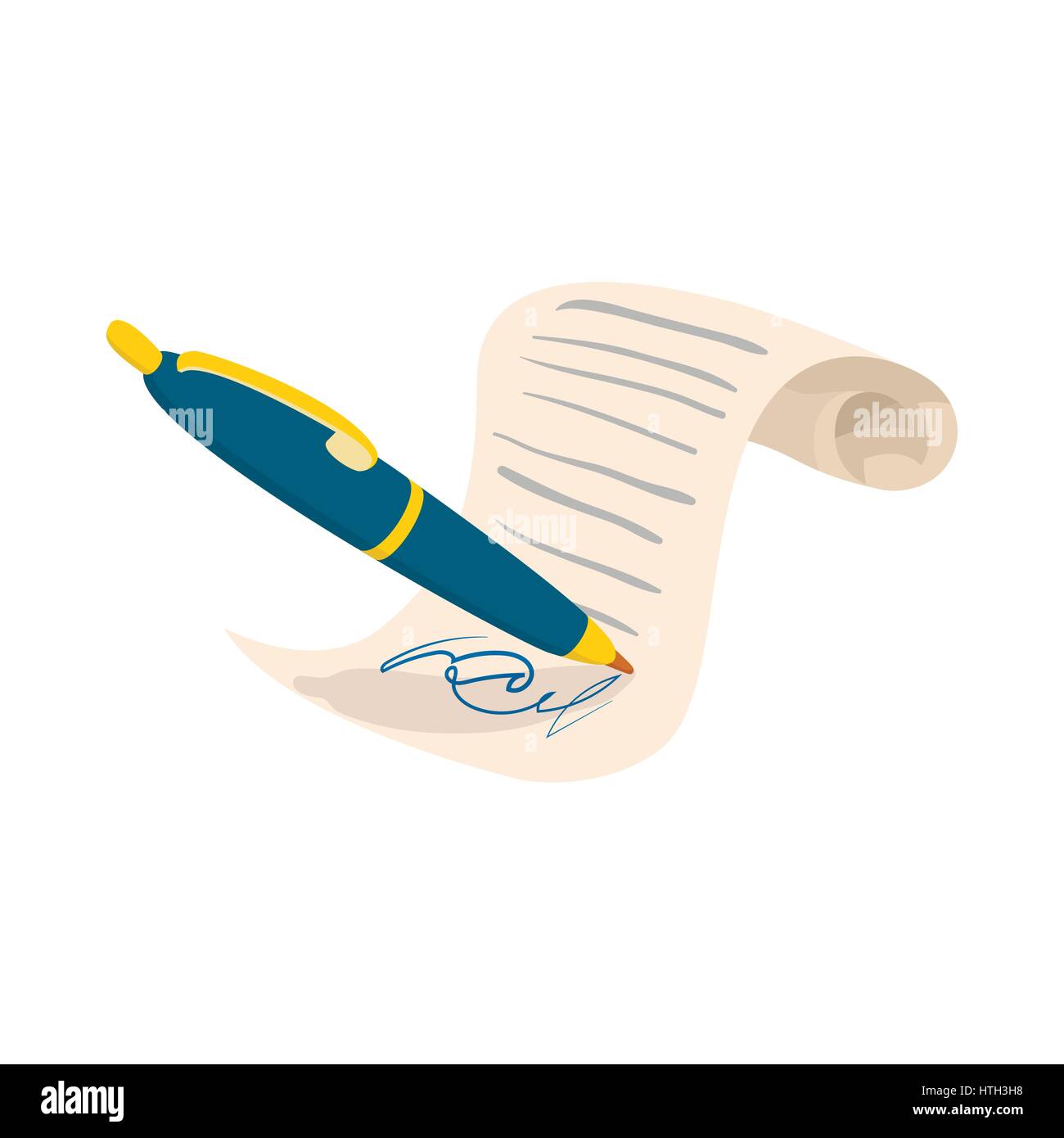 Contract icon, cartoon style Cut Out Stock Images & Pictures - Alamy