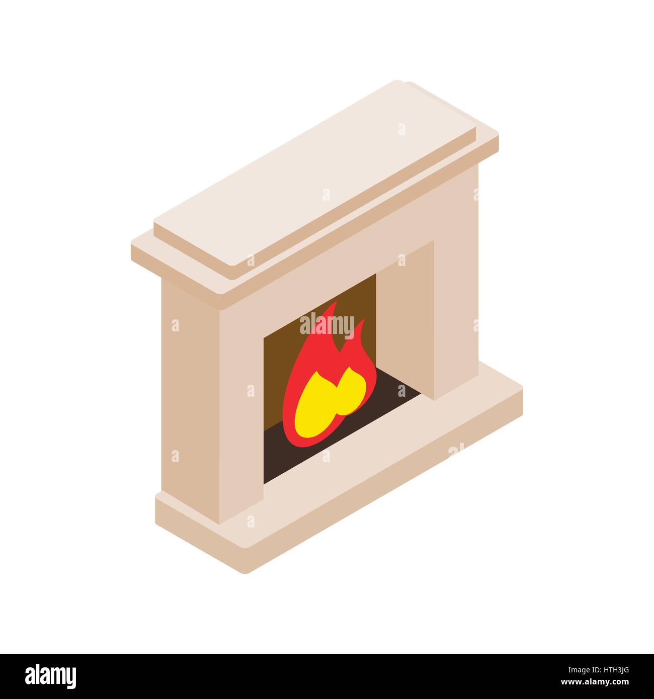 Wood burning in fireside Stock Vector Images - Alamy