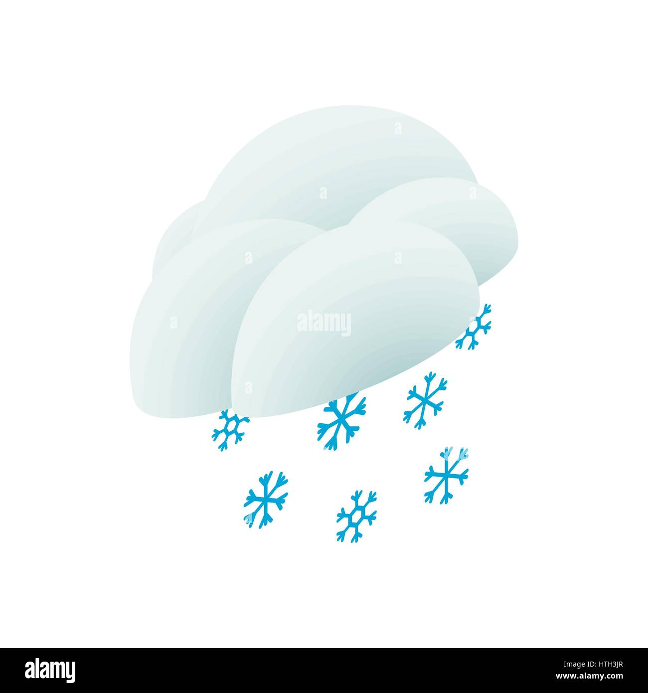 Cloud and snowflakes icon, isometric 3d style Stock Vector Image & Art ...