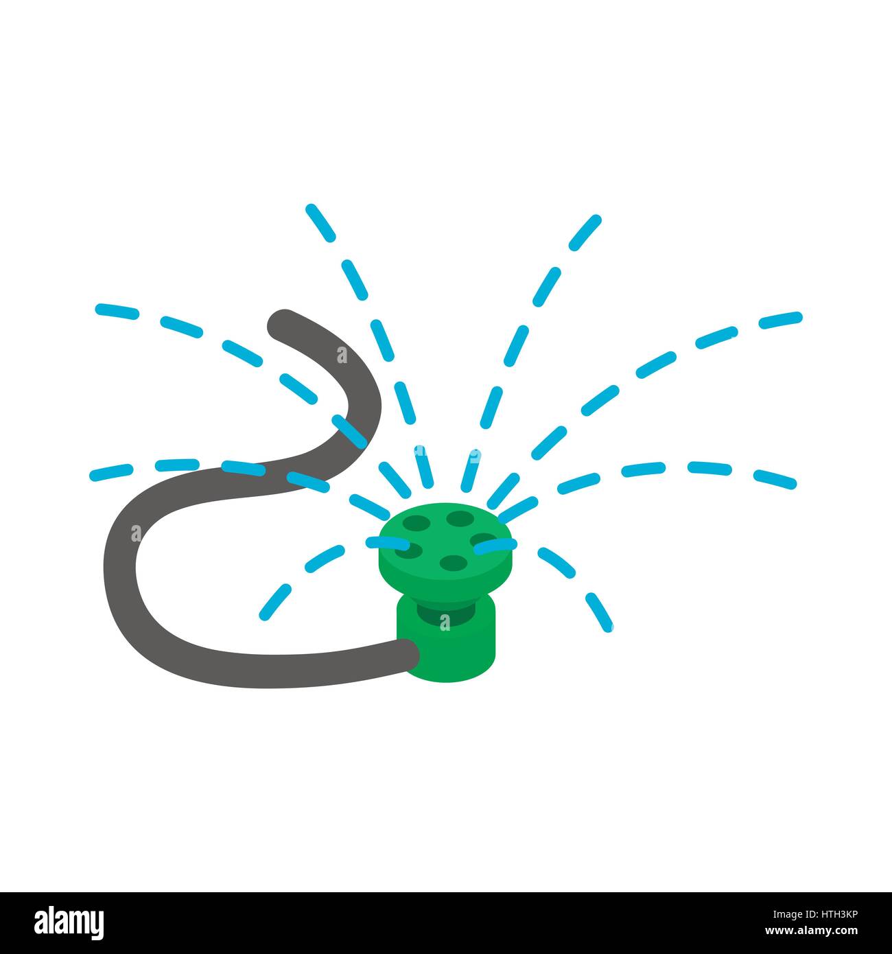 Sprinkler system automatic lawn Cut Out Stock Images & Pictures - Alamy