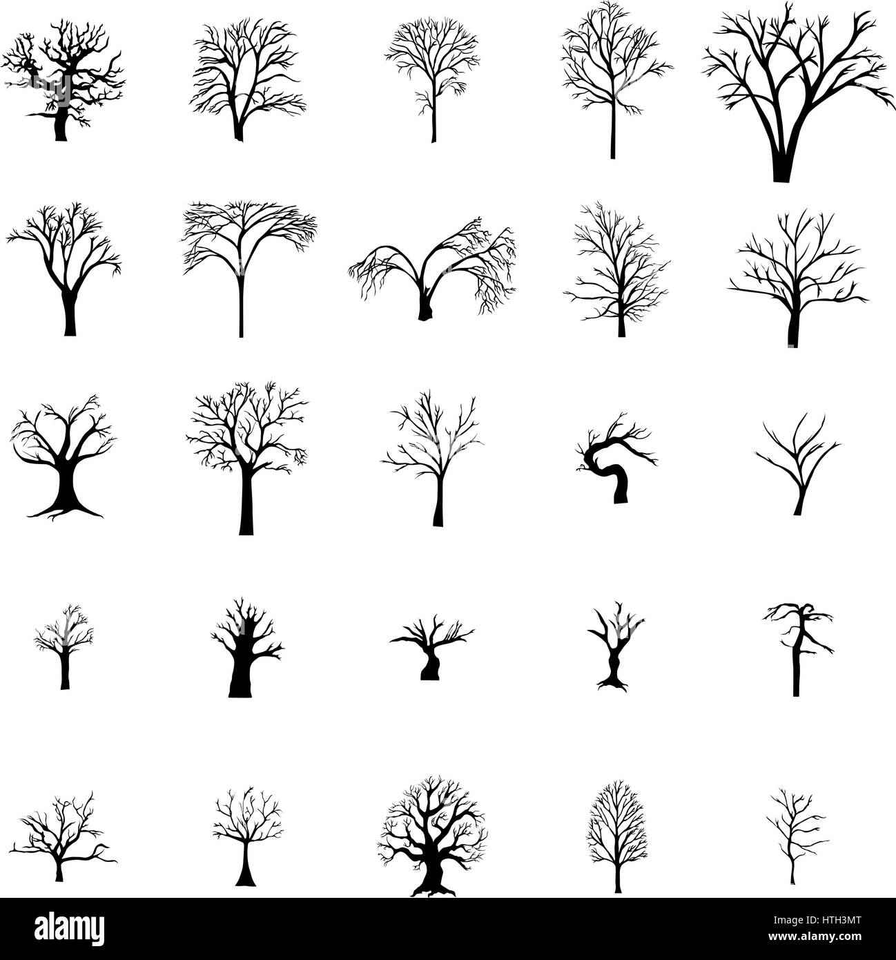 Fallen Tree silhouette set Stock Vector Image & Art - Alamy