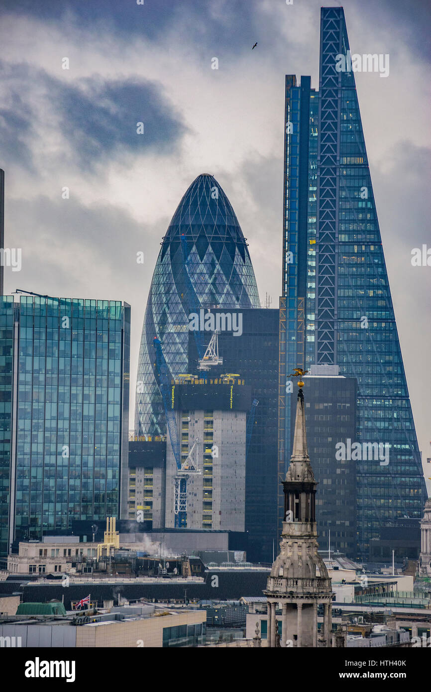 Modern architectural buildings and panoramic aerial view of urban ...