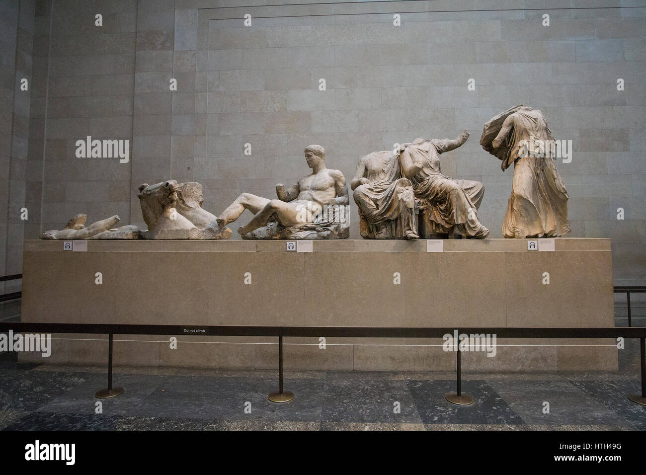 The Parthenon Galleries. Elgin Marbles in the British Museum, London, England, UK Stock Photo ...