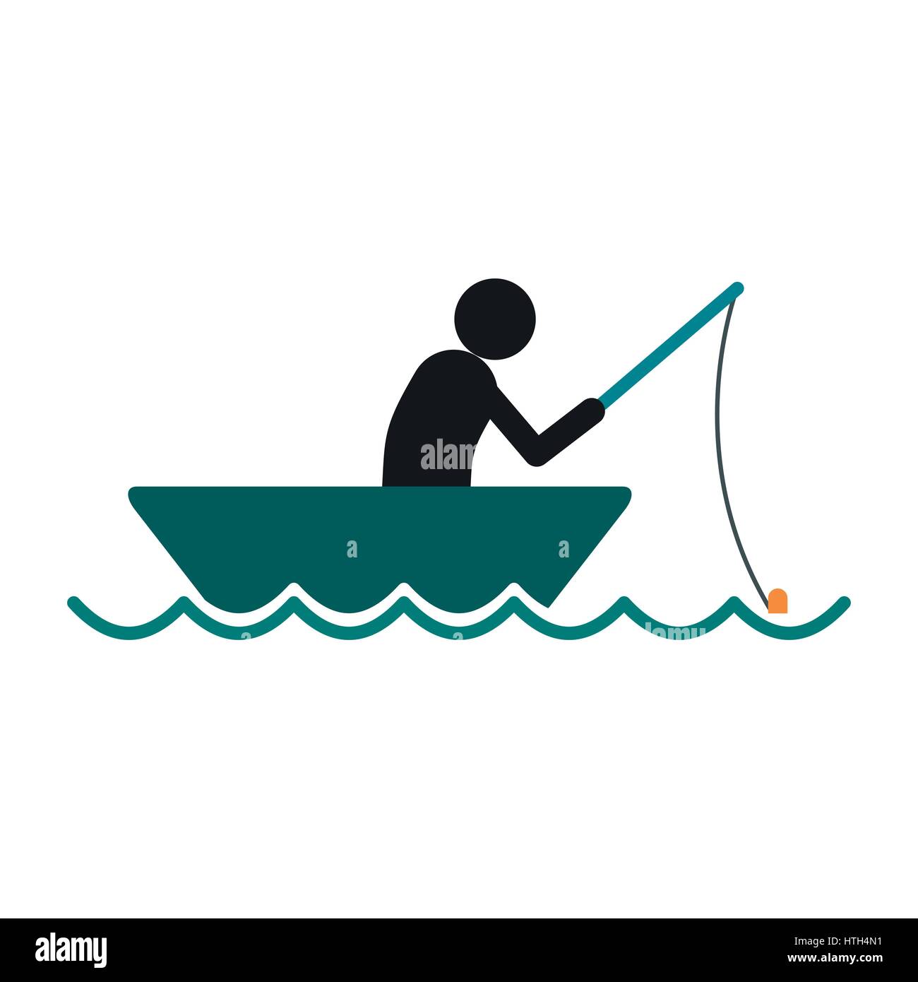 Small fishing boat fisherman Stock Vector Images - Alamy
