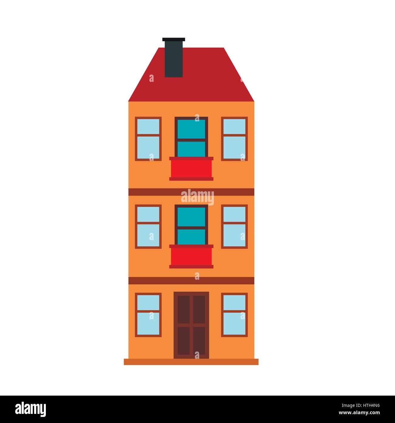 Three-storey house icon Stock Vector Image & Art - Alamy