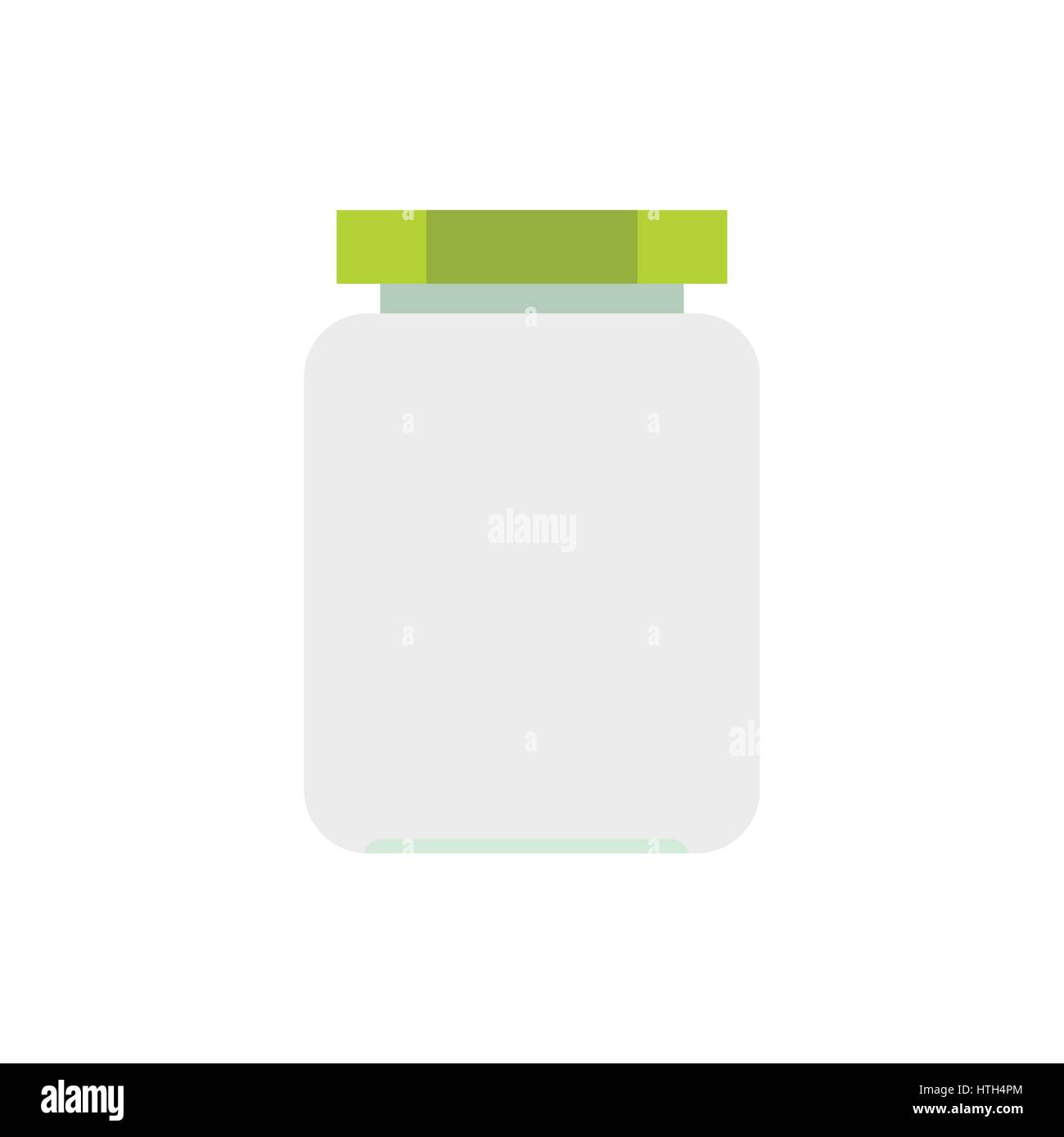 Empty glass jar with green lid icon Stock Vector Image & Art - Alamy
