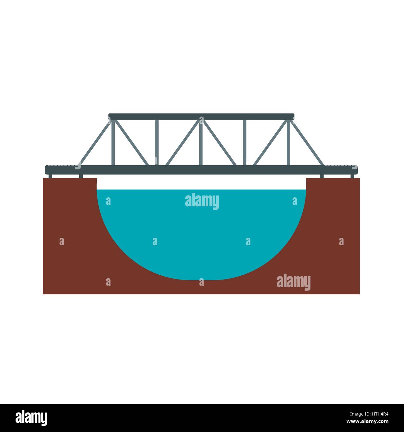 Old country steel bridge Stock Vector Images - Alamy