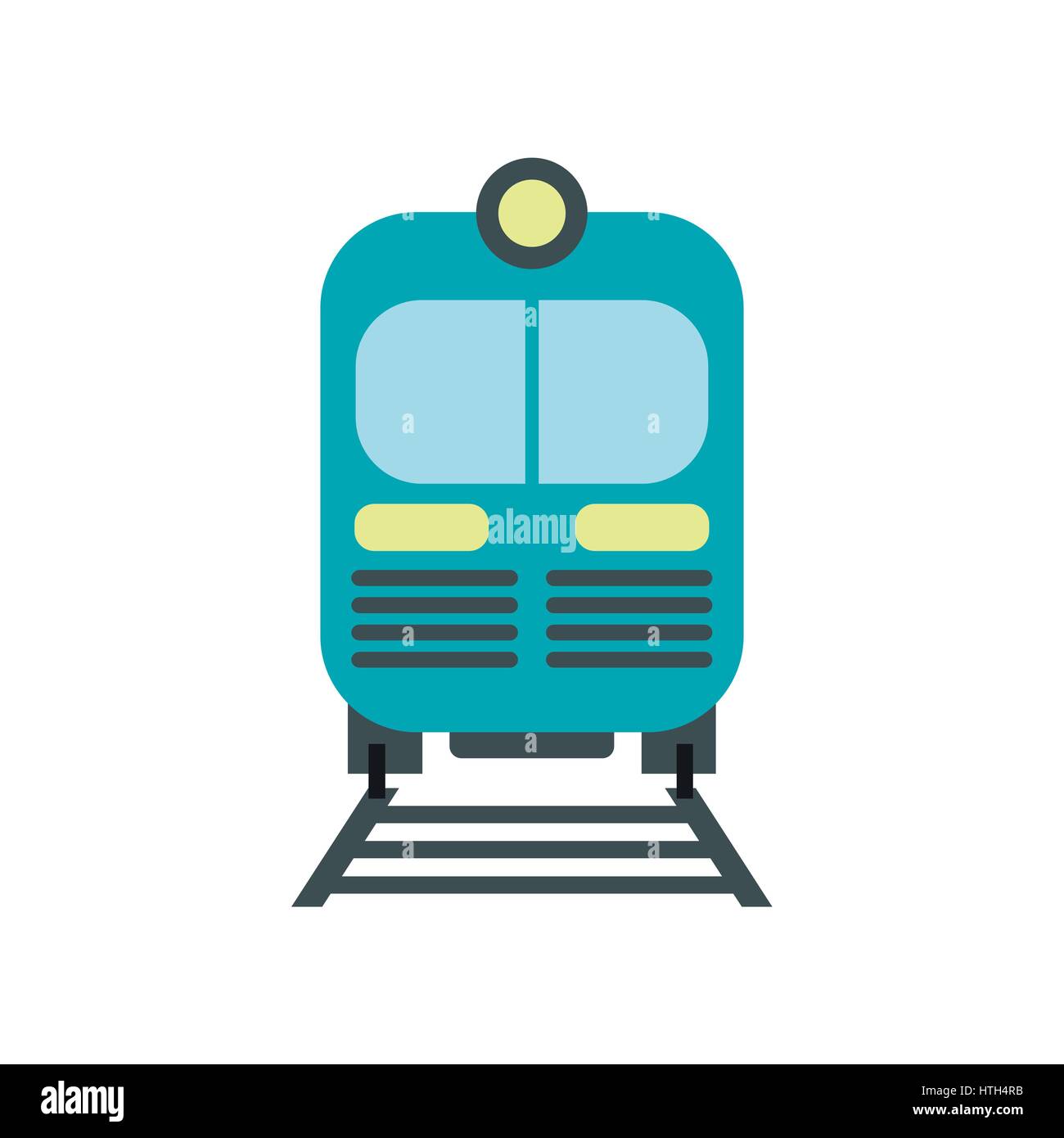 Train icon flat Stock Vector Image & Art - Alamy