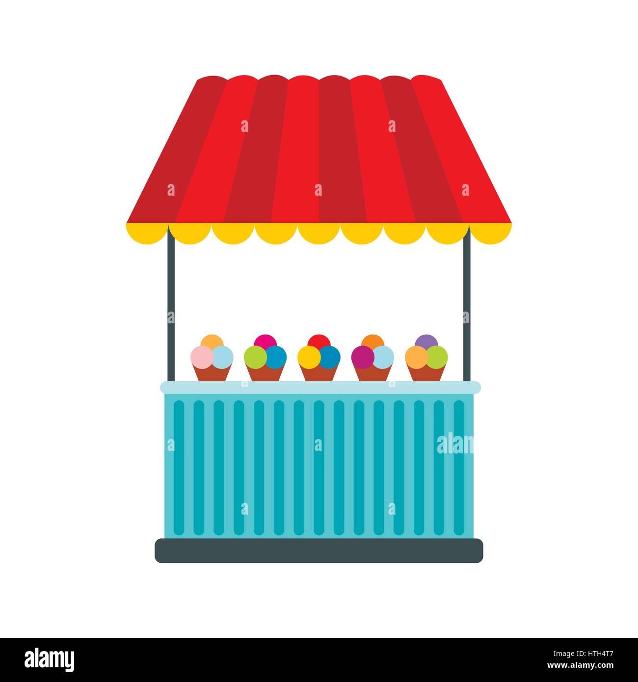 Vintage ice cream kiosk Stock Vector Images - Alamy