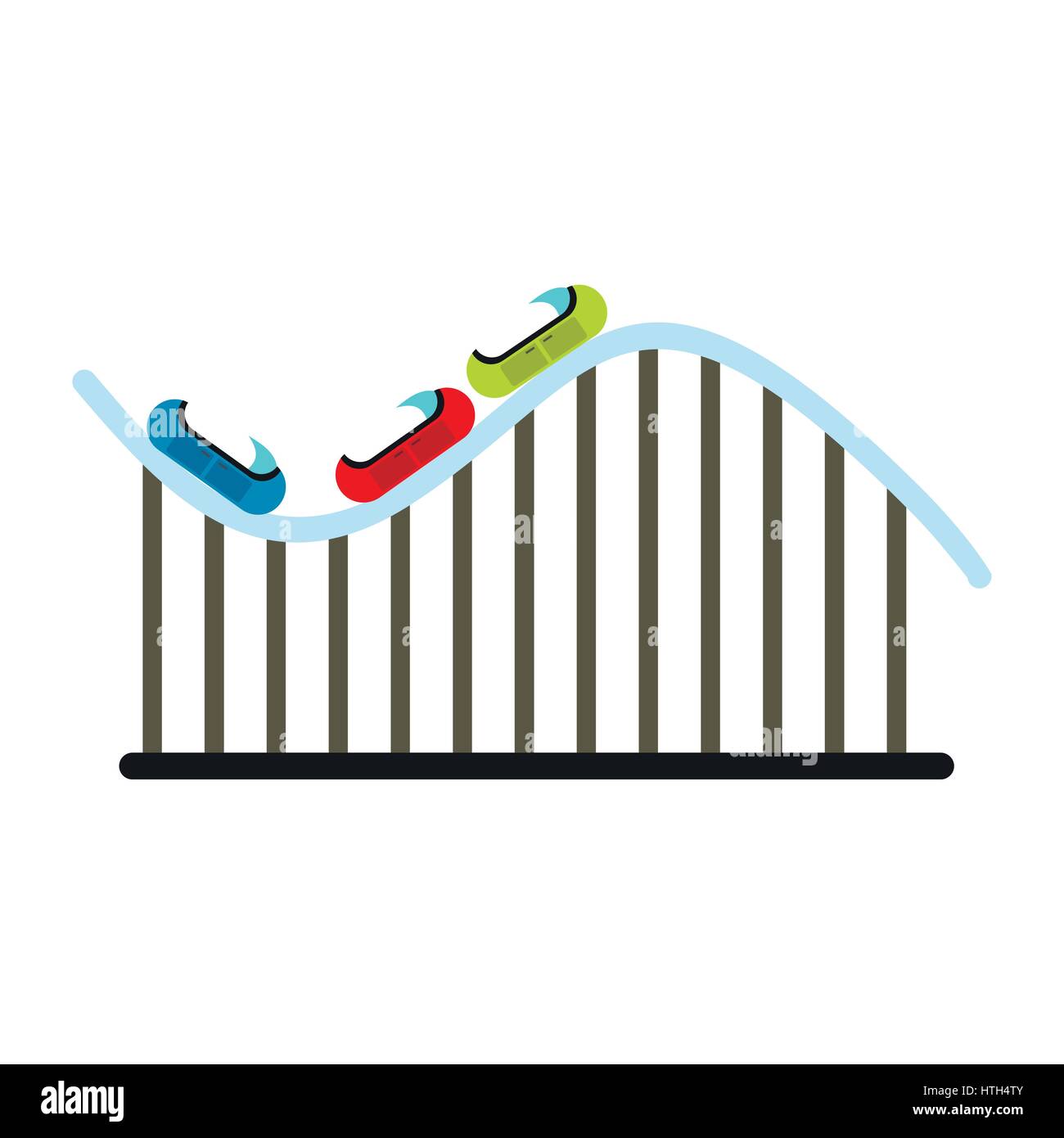 Roller coaster icon Stock Vector Image & Art - Alamy