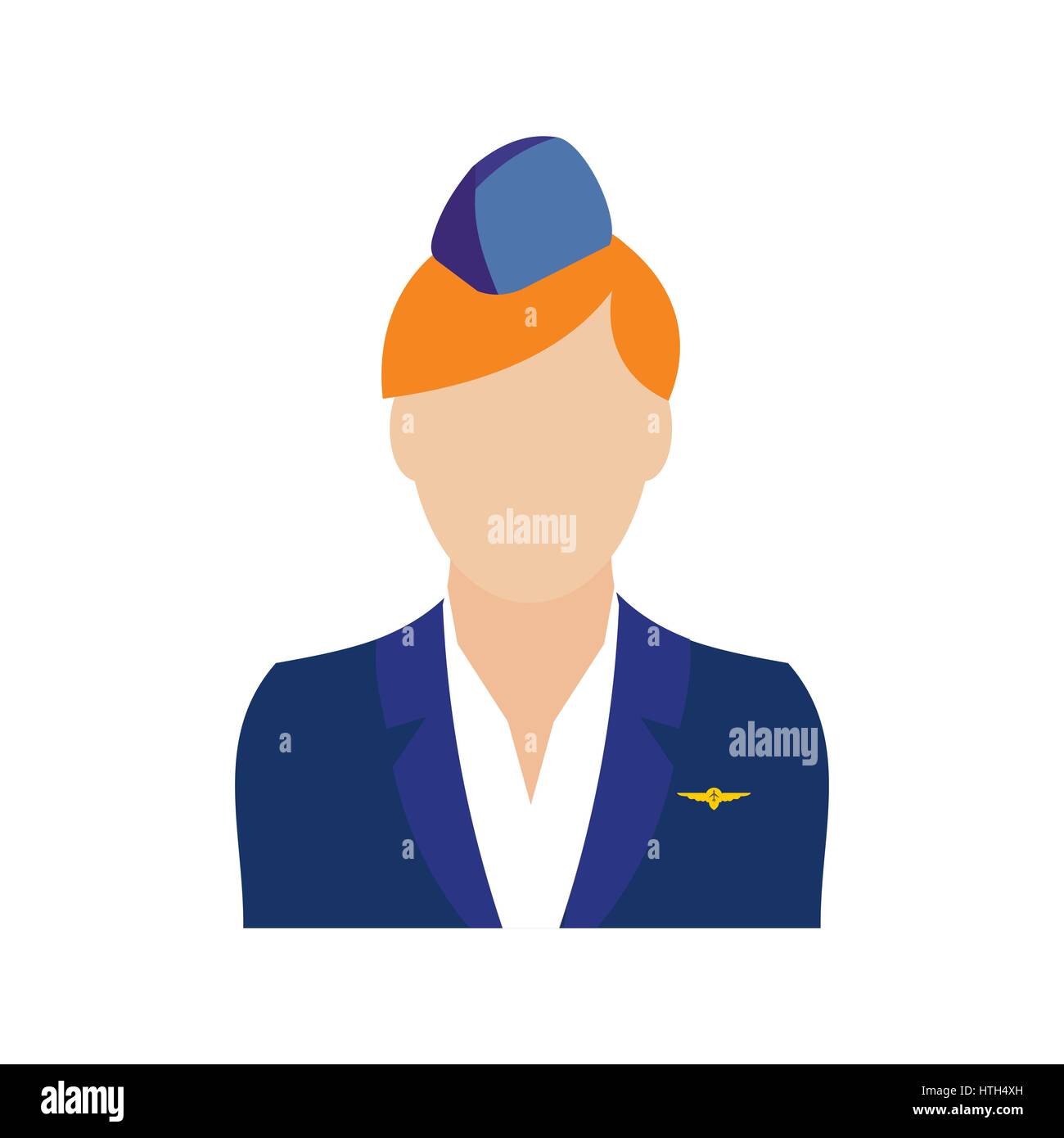 Air hostess stewardess icon illustration Stock Vector Images - Alamy