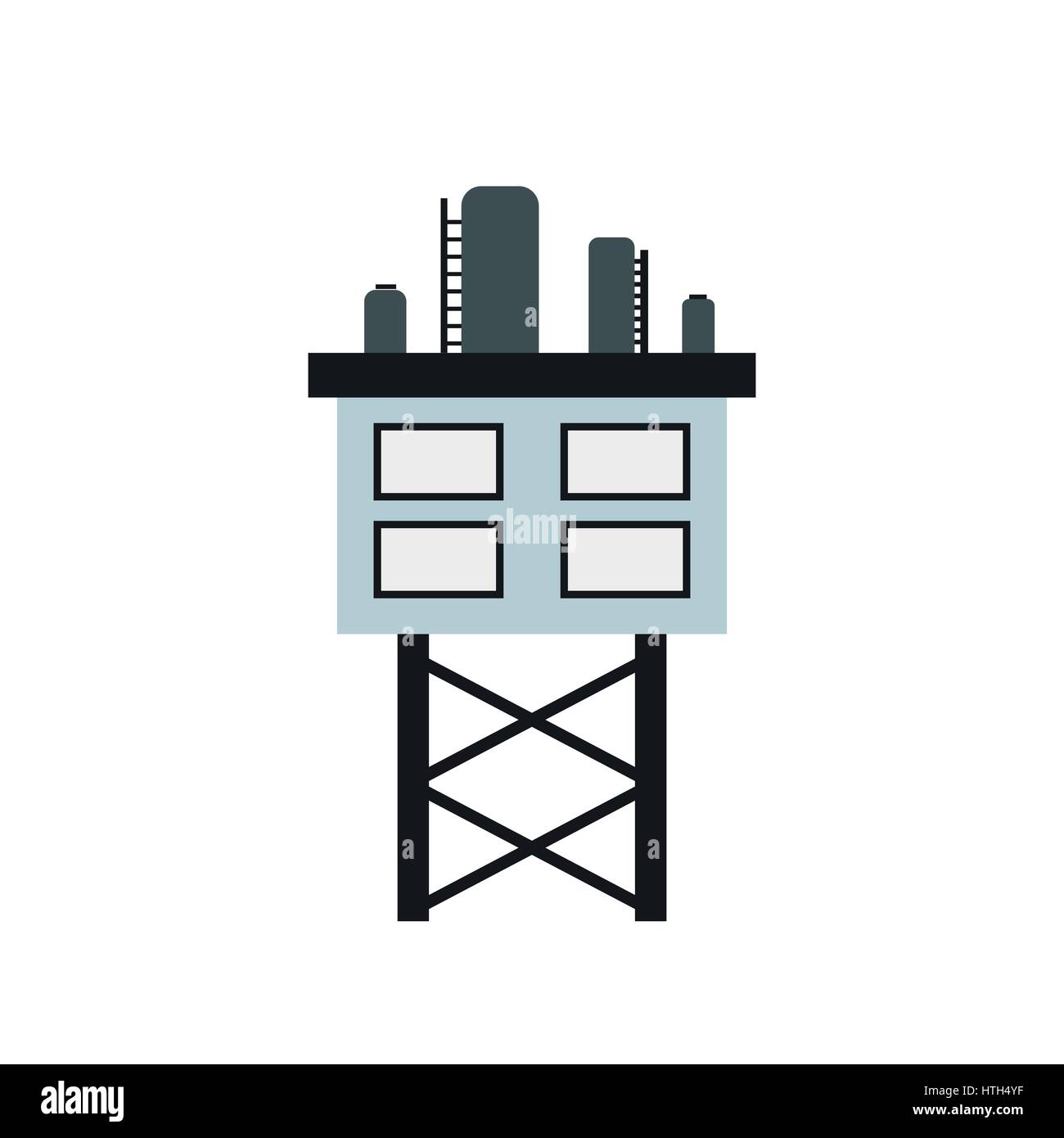 Floating platform with crane Cut Out Stock Images & Pictures - Alamy