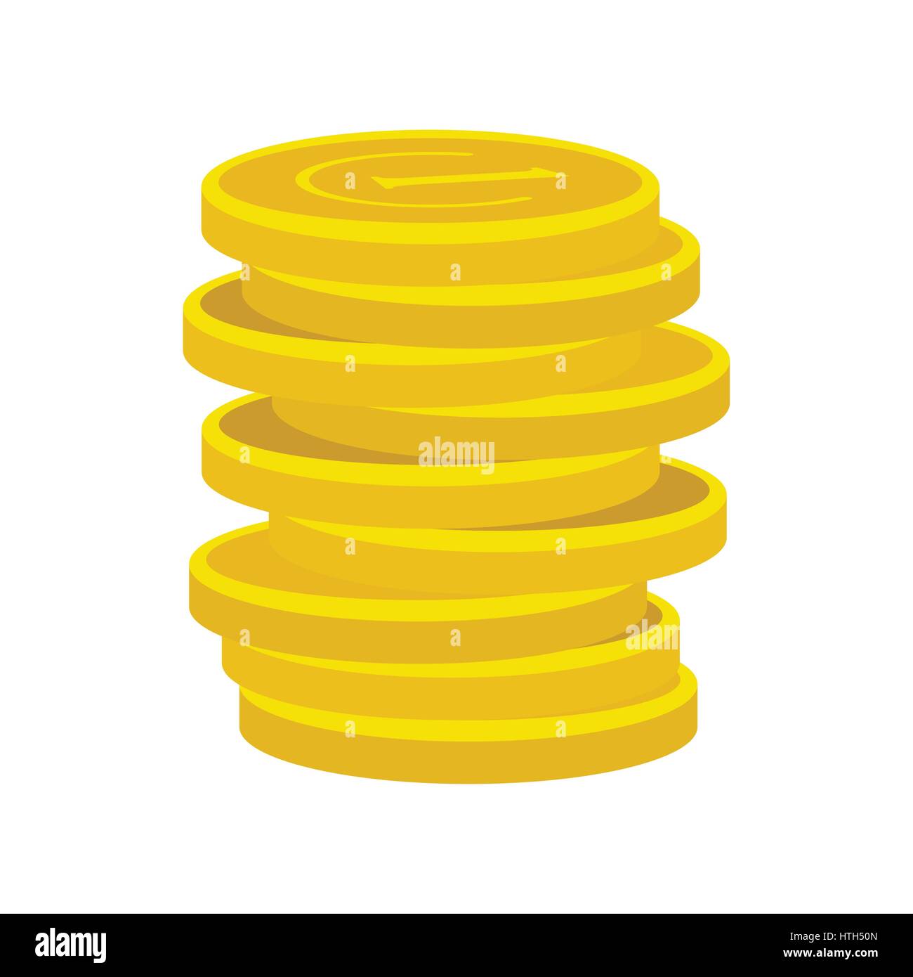 Lucky gold coin icon Stock Vector Image & Art - Alamy