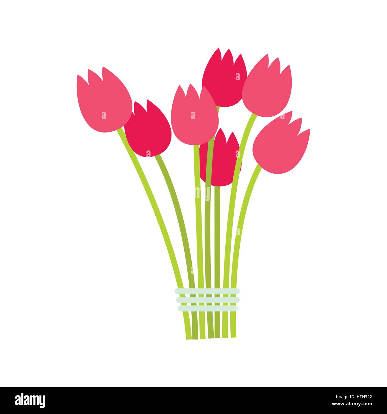 Pink tulips bouquet icon Stock Vector Image & Art - Alamy