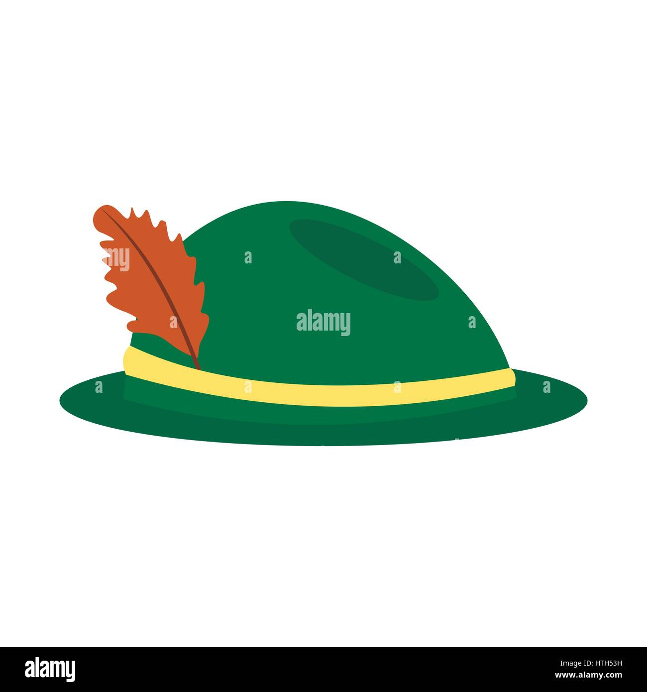 Green felt hat Stock Vector Images - Alamy