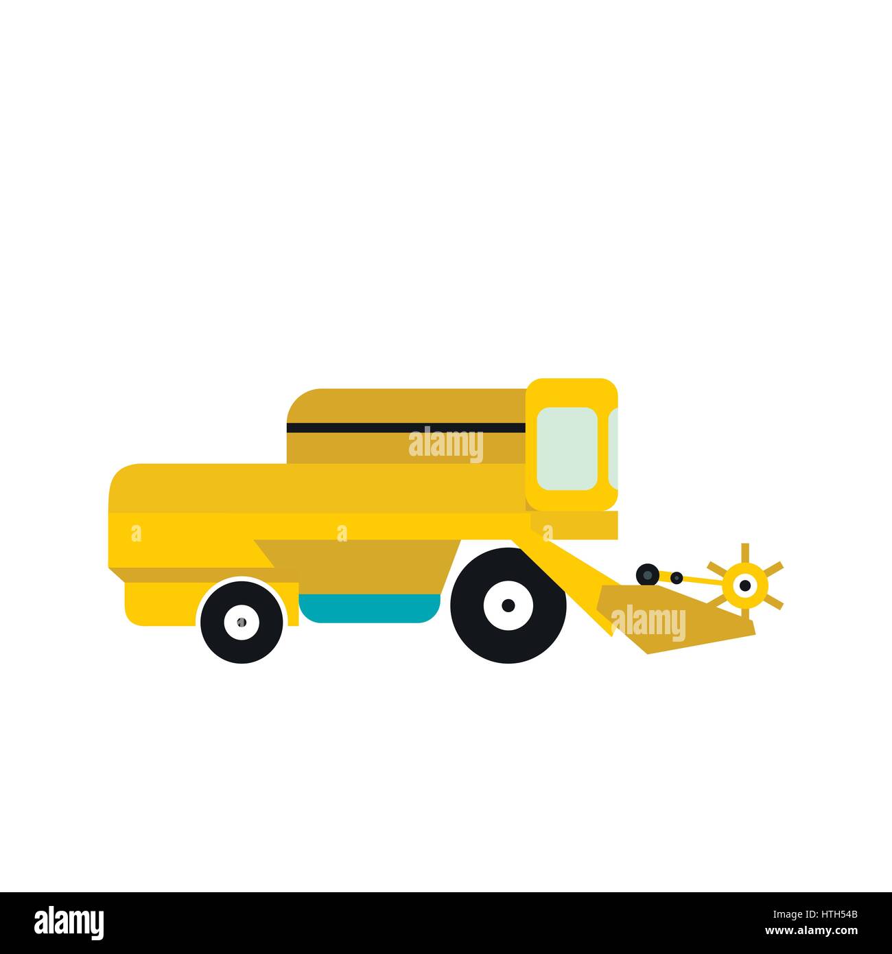 Combine harvester harvesting corn crop Cut Out Stock Images & Pictures ...