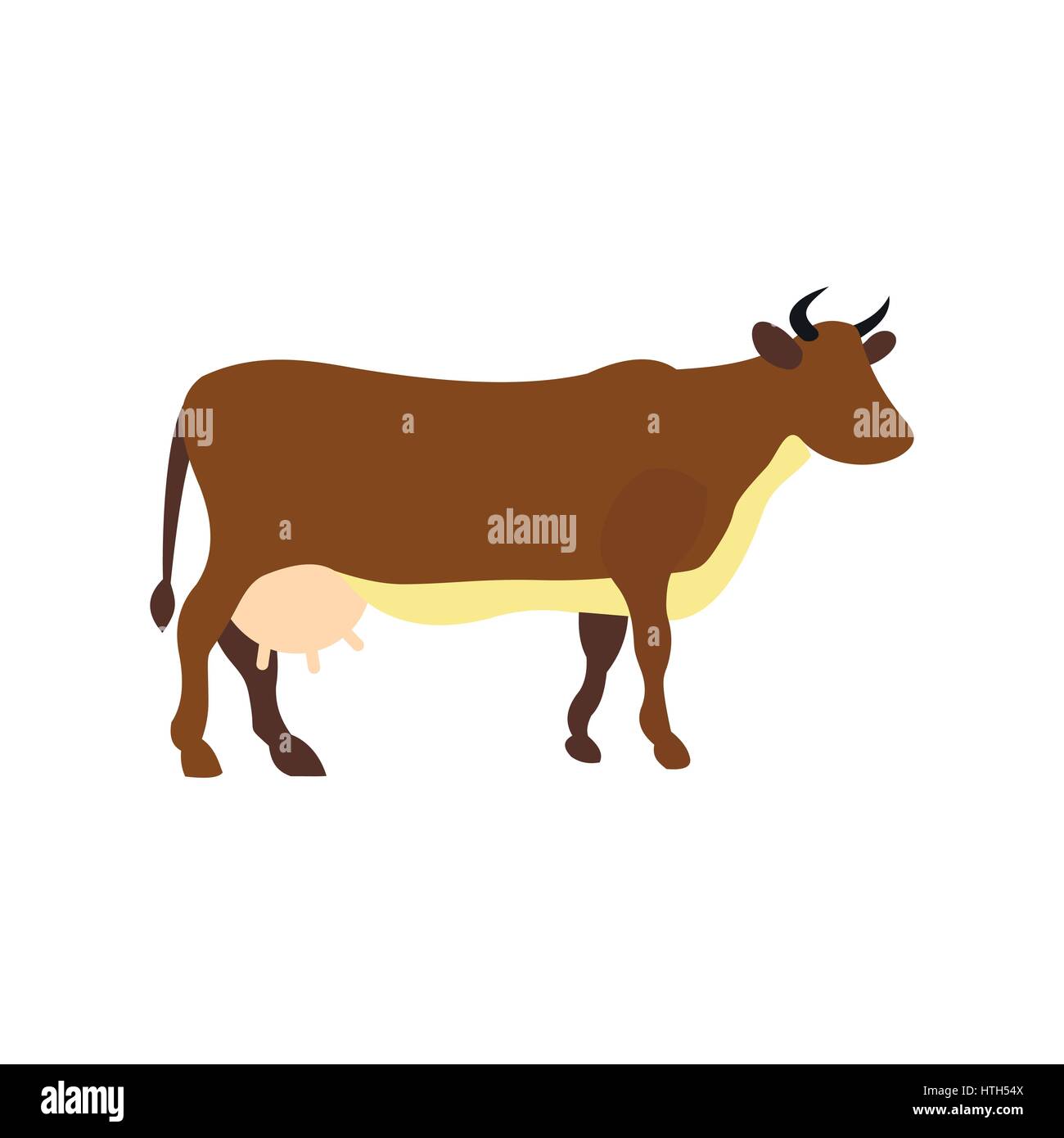 Brown cow icon Stock Vector Image & Art - Alamy