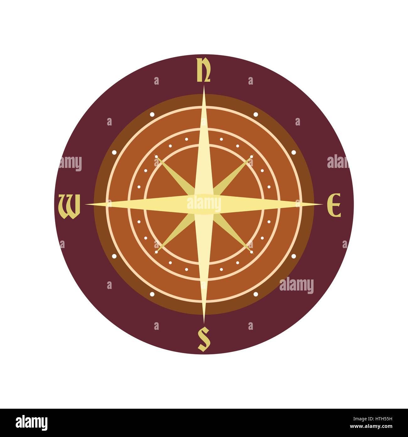 An ancient compass icon Stock Vector Image & Art - Alamy