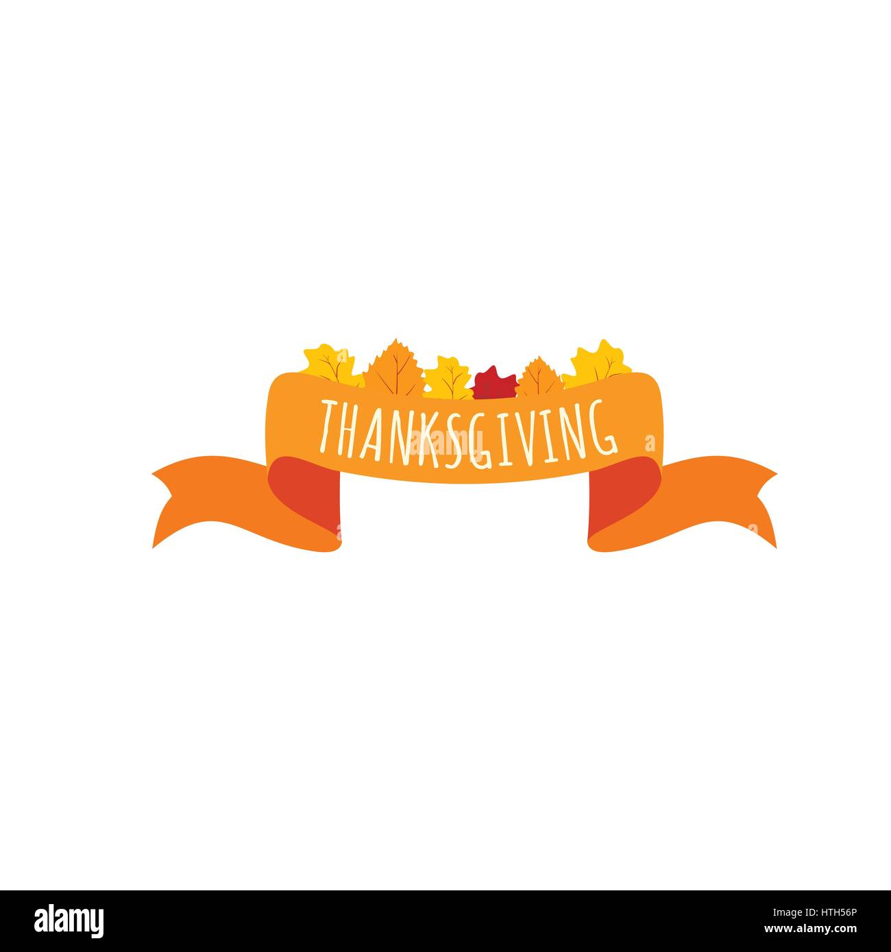 Happy thanksgiving label flat Stock Vector Images - Alamy