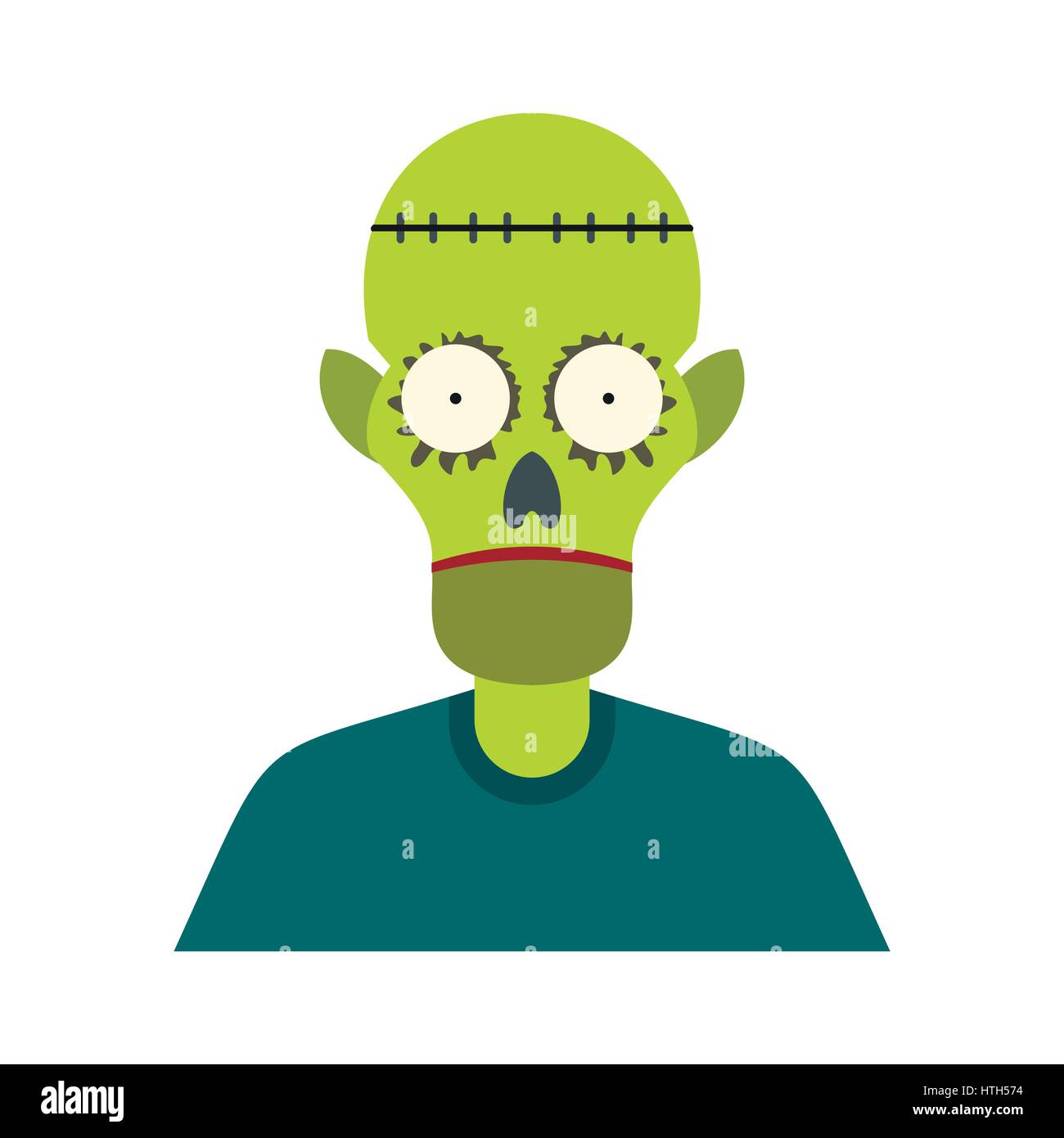 Zombie icon flat Stock Vector Image & Art - Alamy