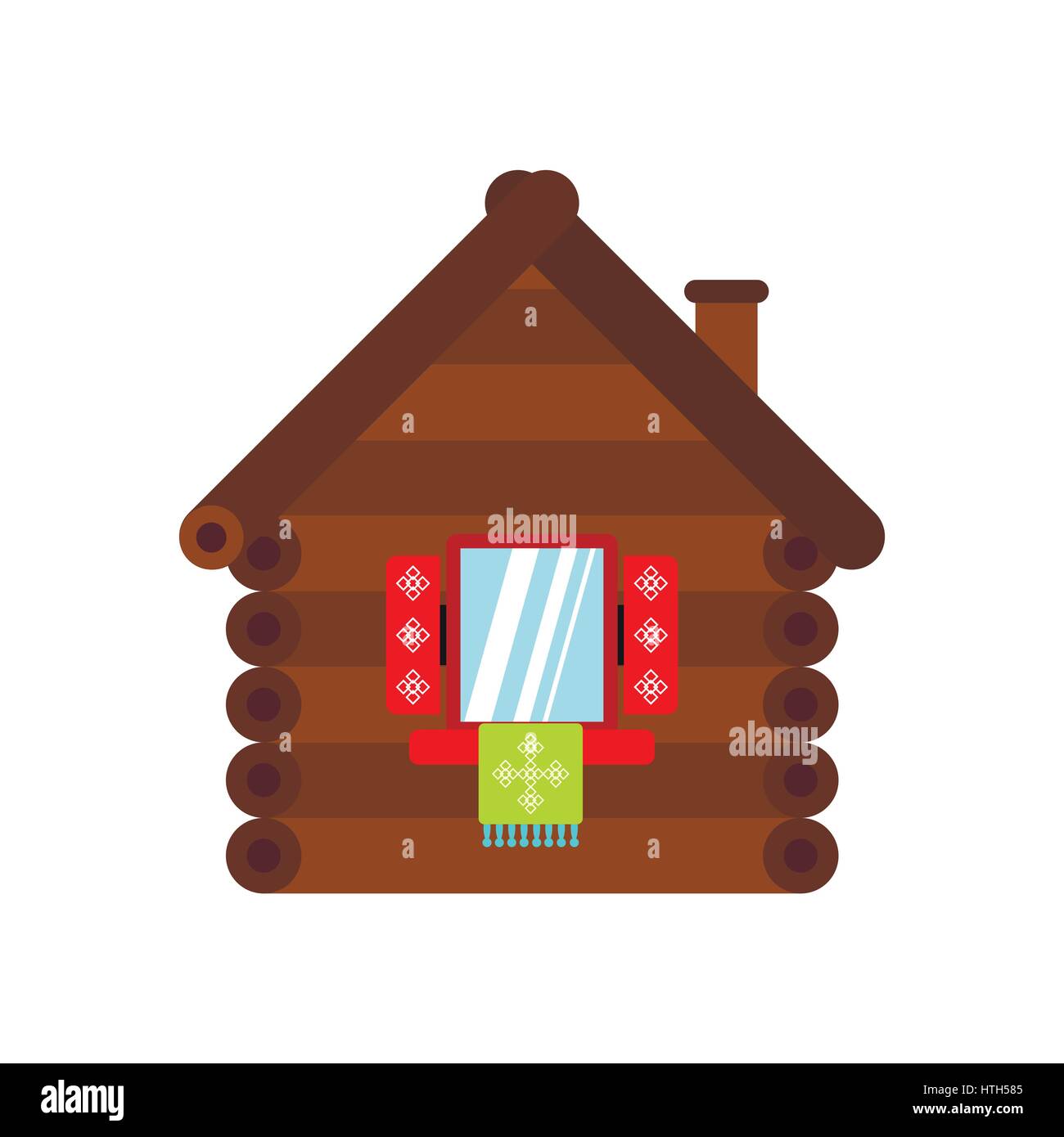 Traditional russian wooden house Cut Out Stock Images & Pictures - Alamy