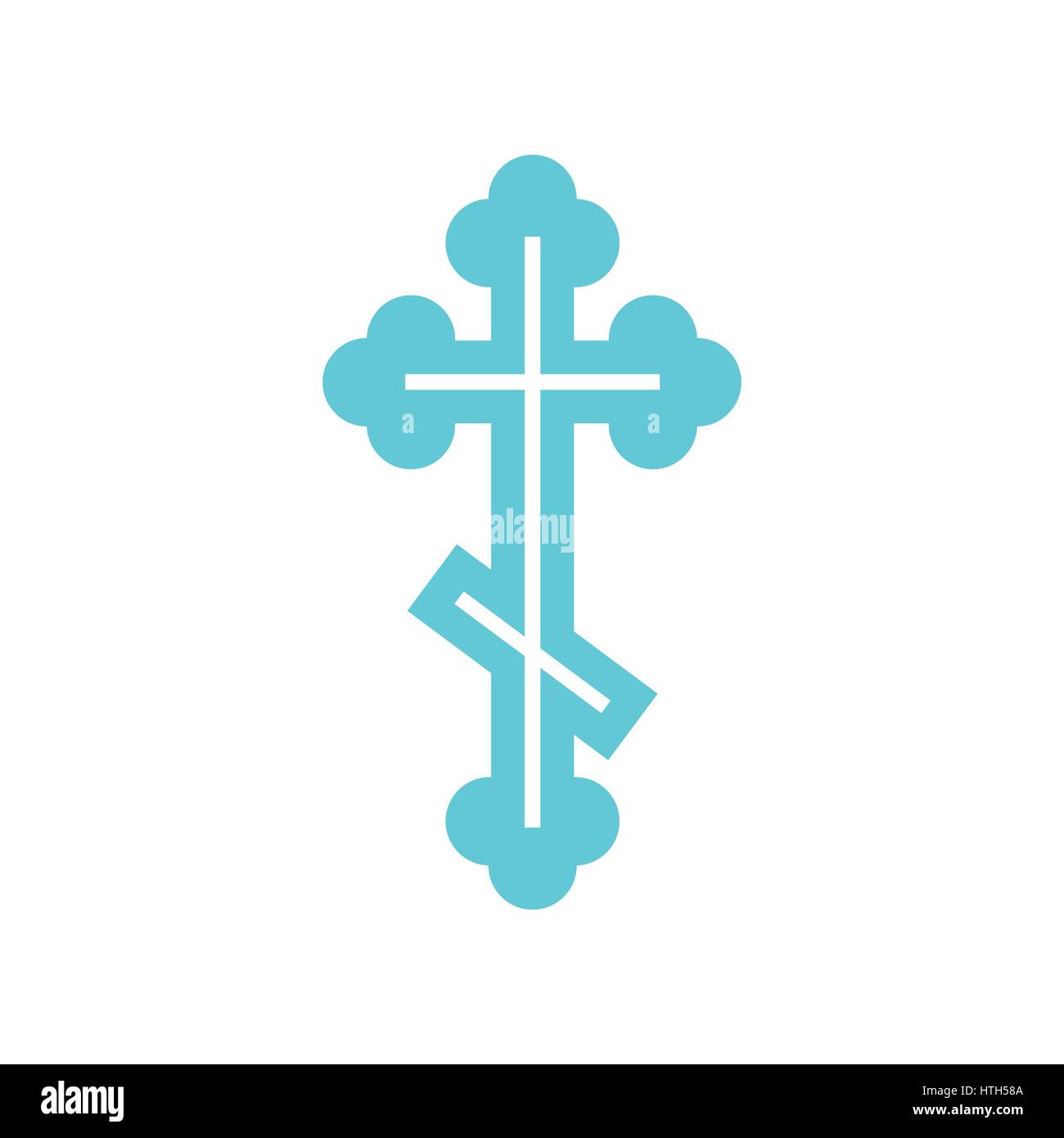 Orthodox cross icon, flat style Stock Vector Image & Art - Alamy