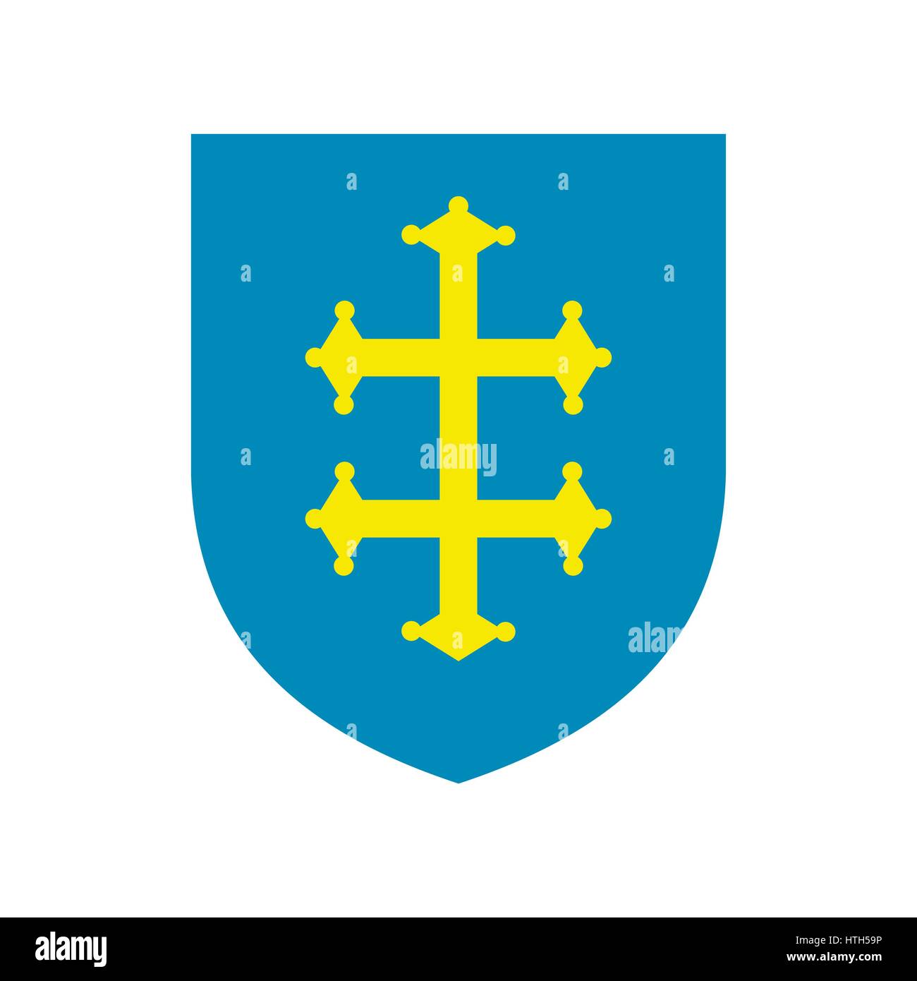 Heraldic cross of France on a shield icon Stock Vector Image & Art - Alamy
