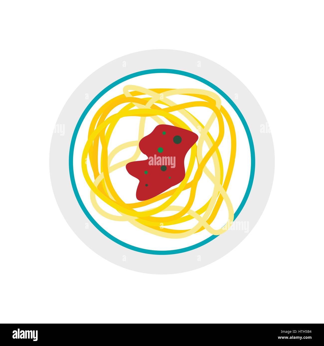 Pasta with garlic sauce Stock Vector Images - Alamy