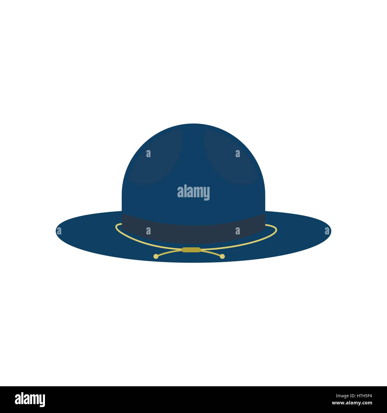 Blue cowboy hat icon, flat style Stock Vector Image & Art - Alamy