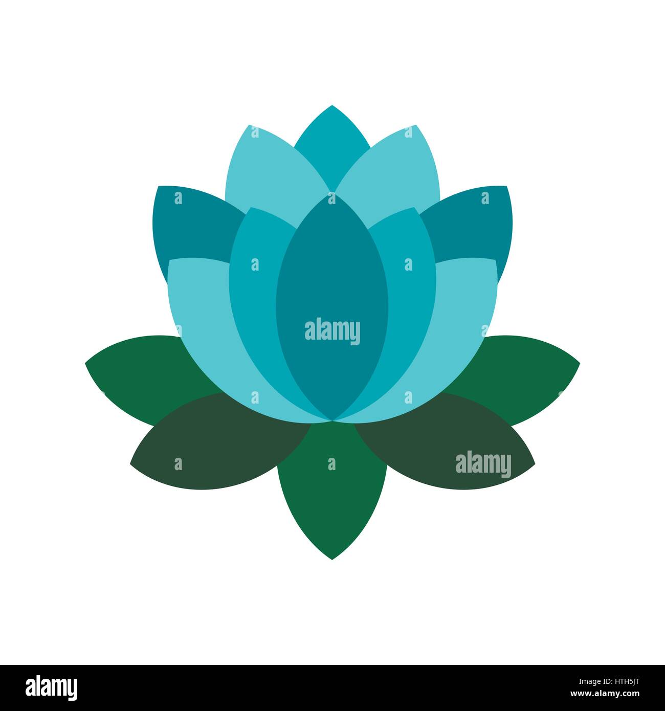 Blue lotus flower icon, flat style Stock Vector Image & Art - Alamy