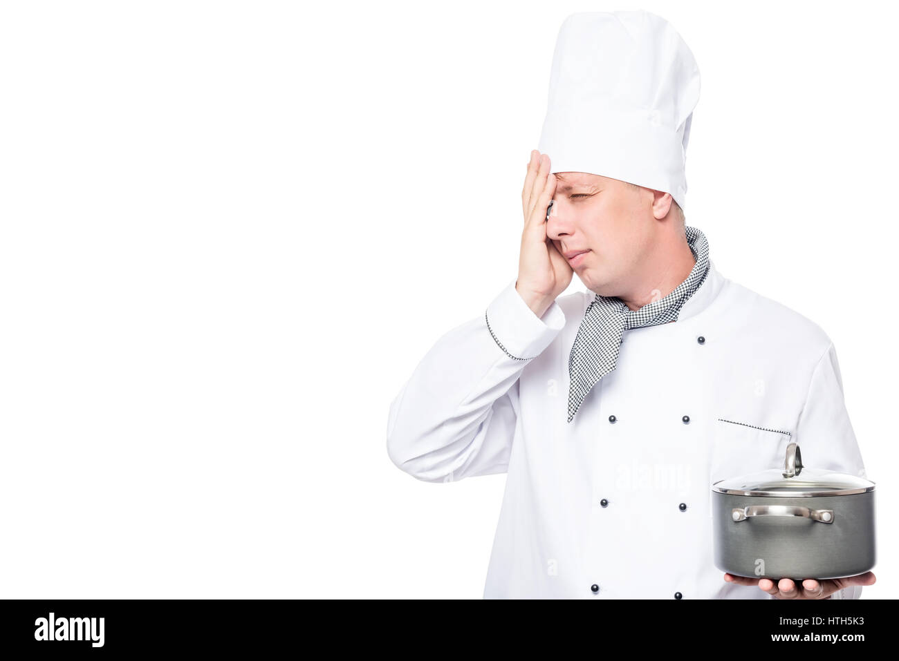 Man holding cooking pot Cut Out Stock Images & Pictures - Alamy