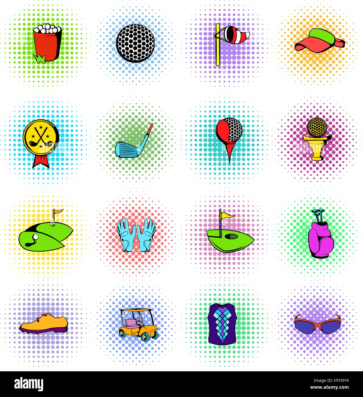 Golf equipment collection flag Cut Out Stock Images & Pictures - Alamy