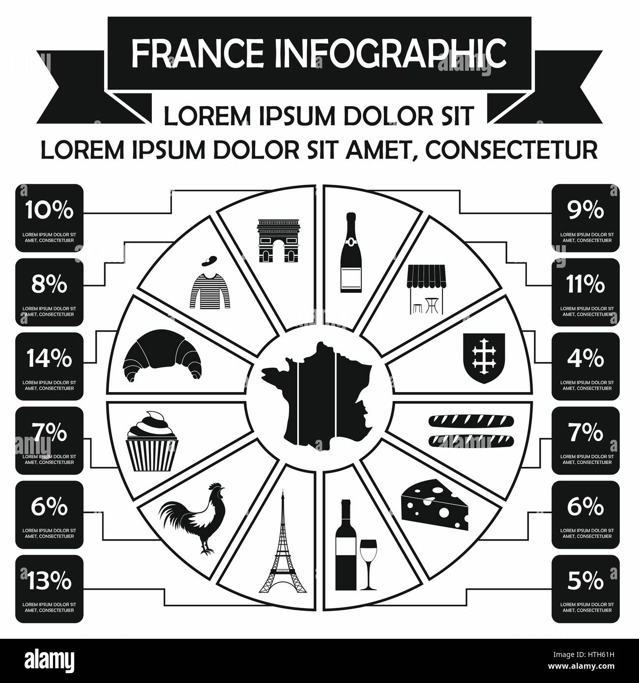 France infographic elements, simple style Stock Vector Image & Art - Alamy