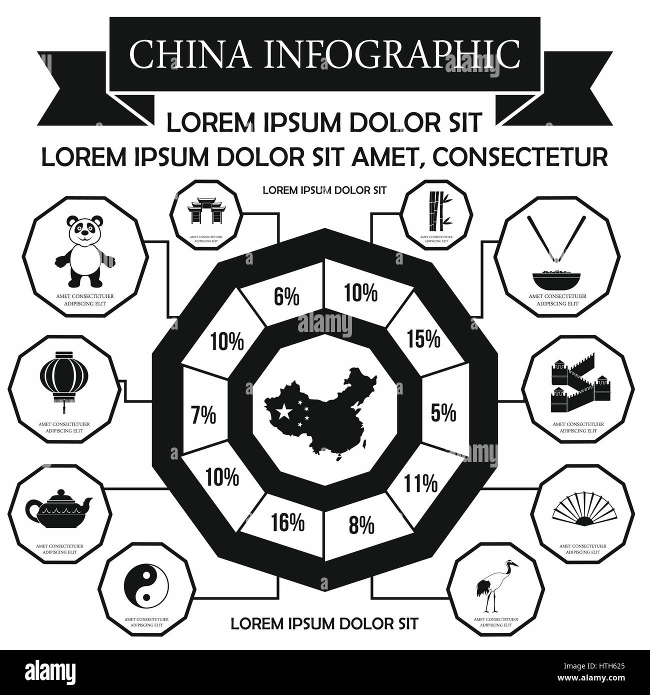 Ancient china map Stock Vector Images - Alamy