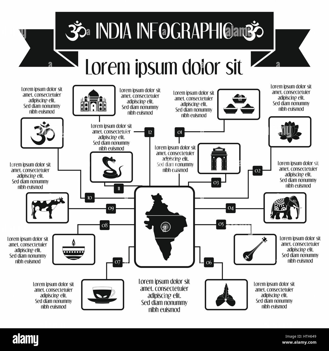 India infographic elements, simple style Stock Vector Image & Art - Alamy