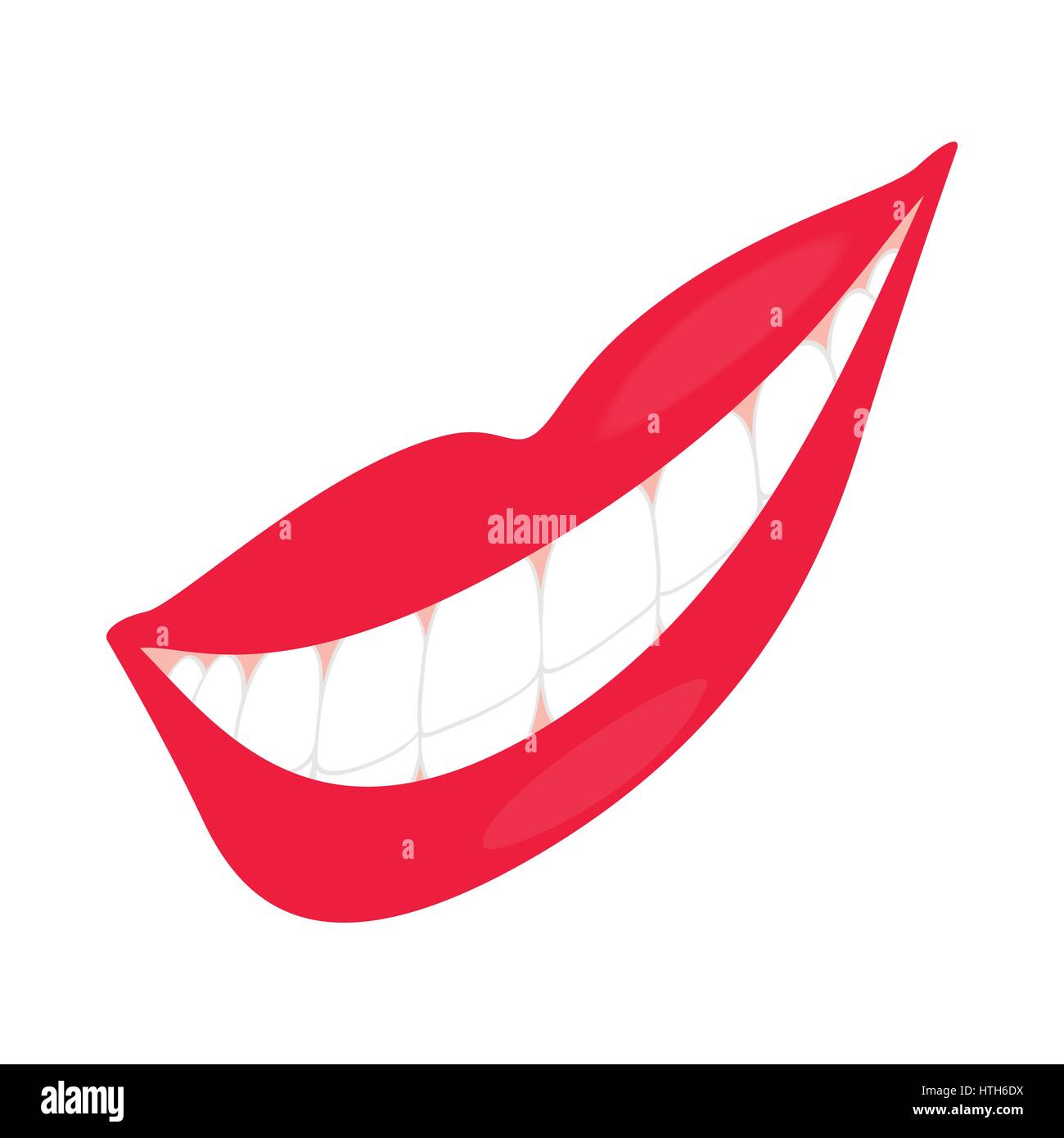 Smiling mouth with healthy teeth icon Stock Vector Image & Art - Alamy