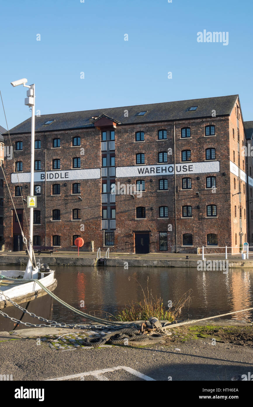 The main basin of Gloucester docks in southern England. It is Britain's ...