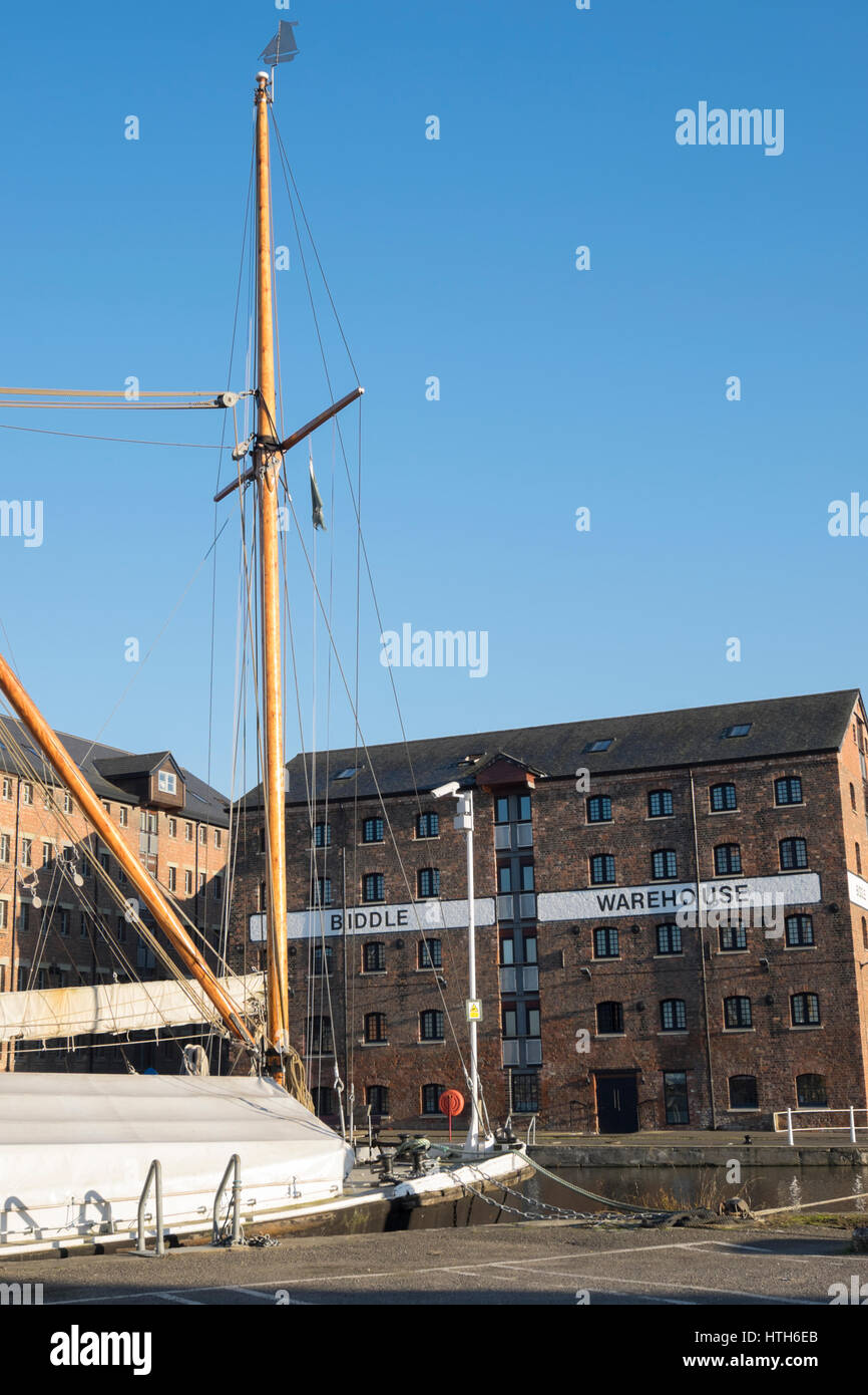 The main basin of Gloucester docks in southern England. It is Britain's ...