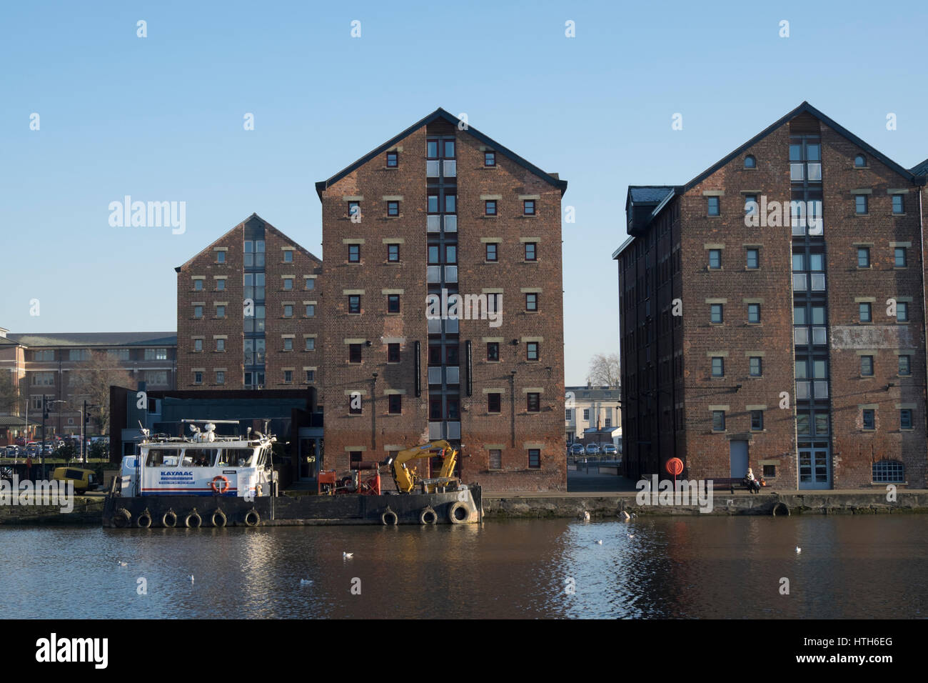 The main basin of Gloucester docks in southern England. It is Britain's ...
