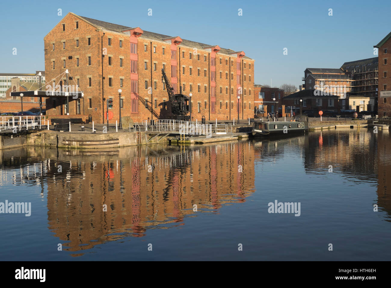 The main basin of Gloucester docks in southern England. It is Britain's ...