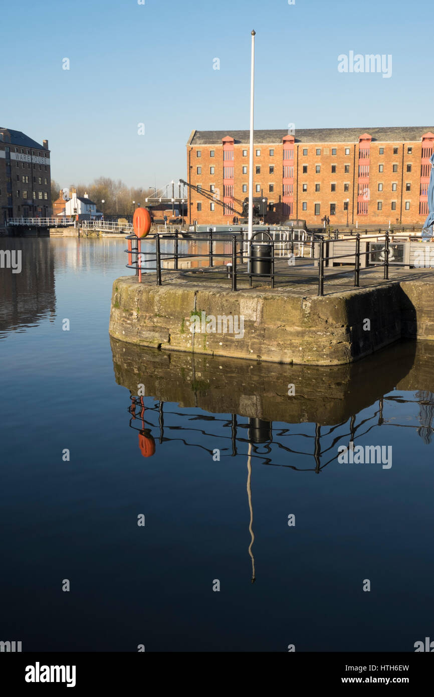 The main basin of Gloucester docks in southern England. It is Britain's ...