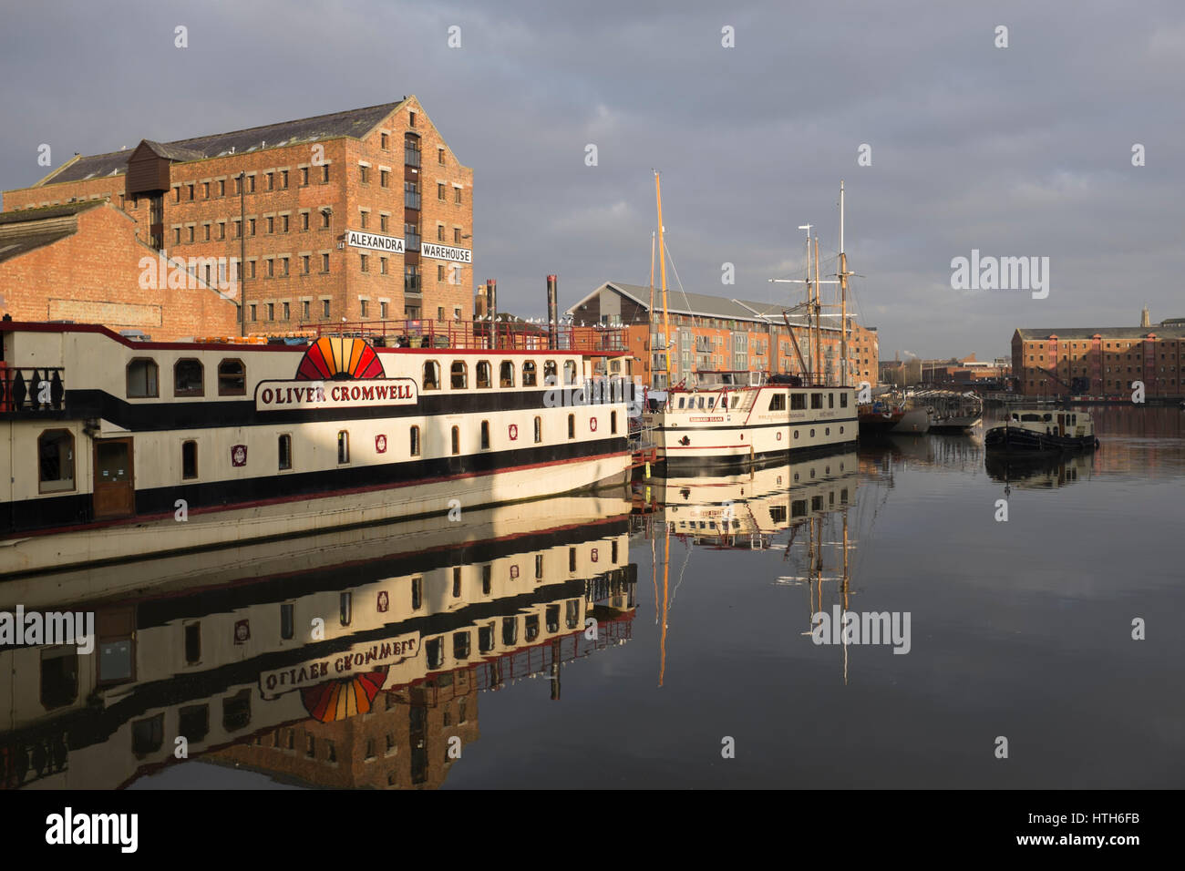 The main basin of Gloucester docks in southern England. It is Britain's ...