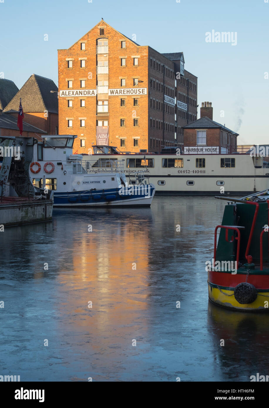 The main basin of Gloucester docks in southern England. It is Britain's ...