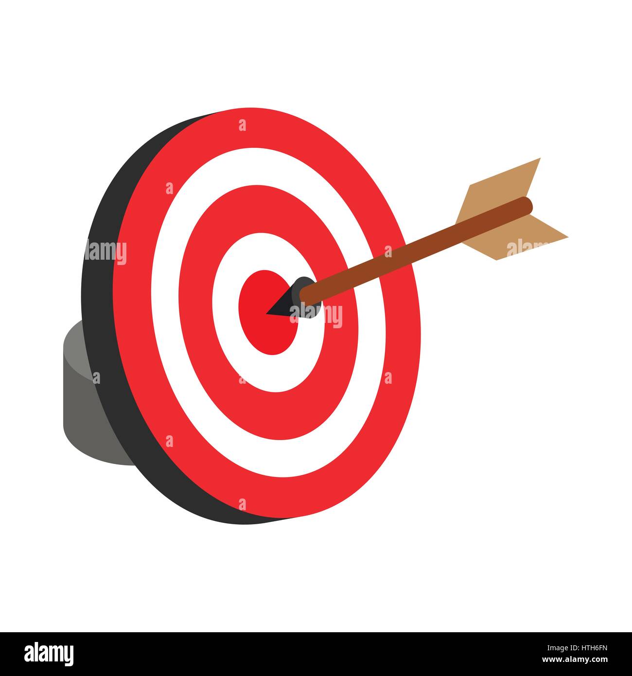 Arrow hit the target icon, isometric 3d style Stock Vector Image & Art ...