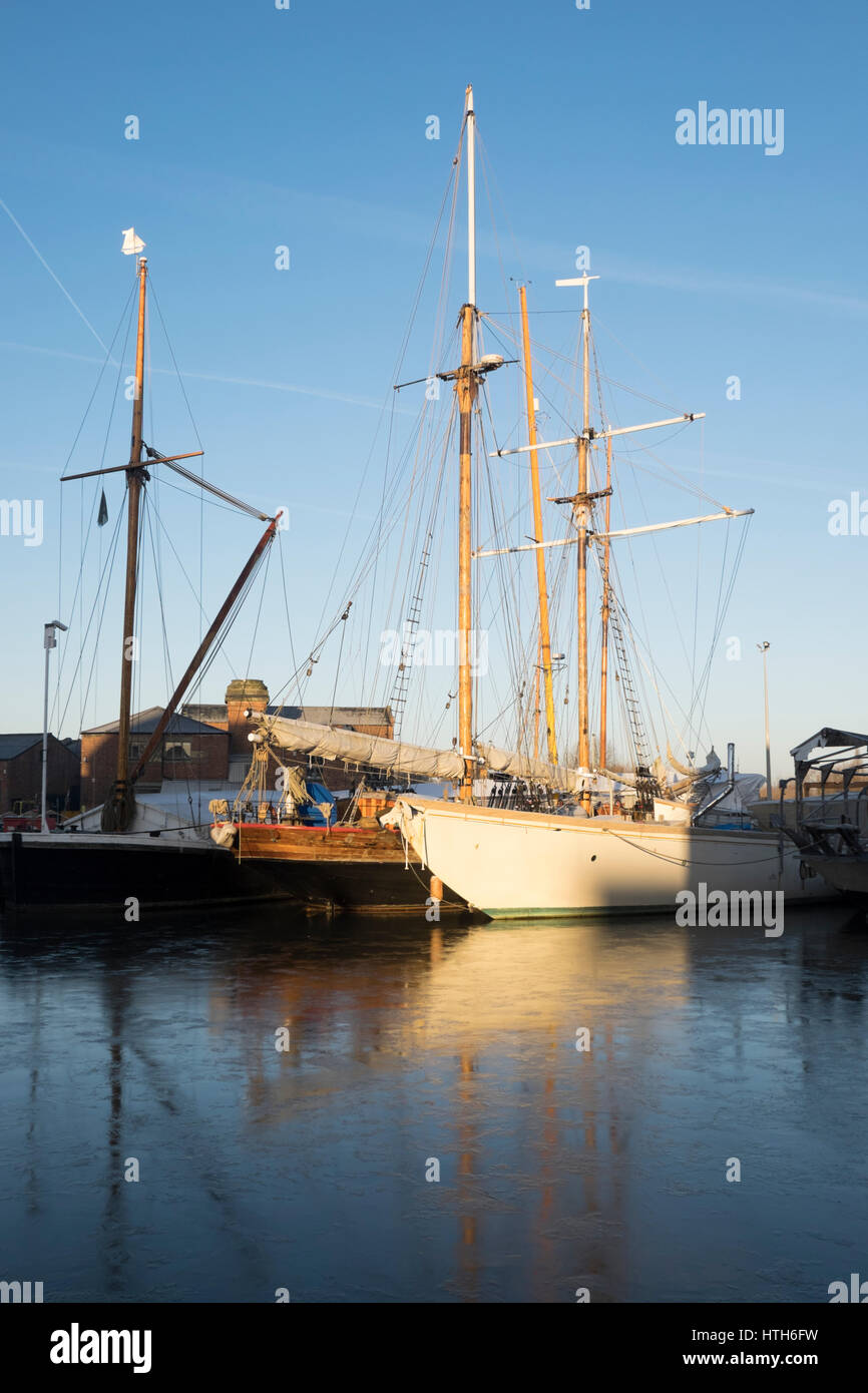 The main basin of Gloucester docks in southern England. It is Britain's ...