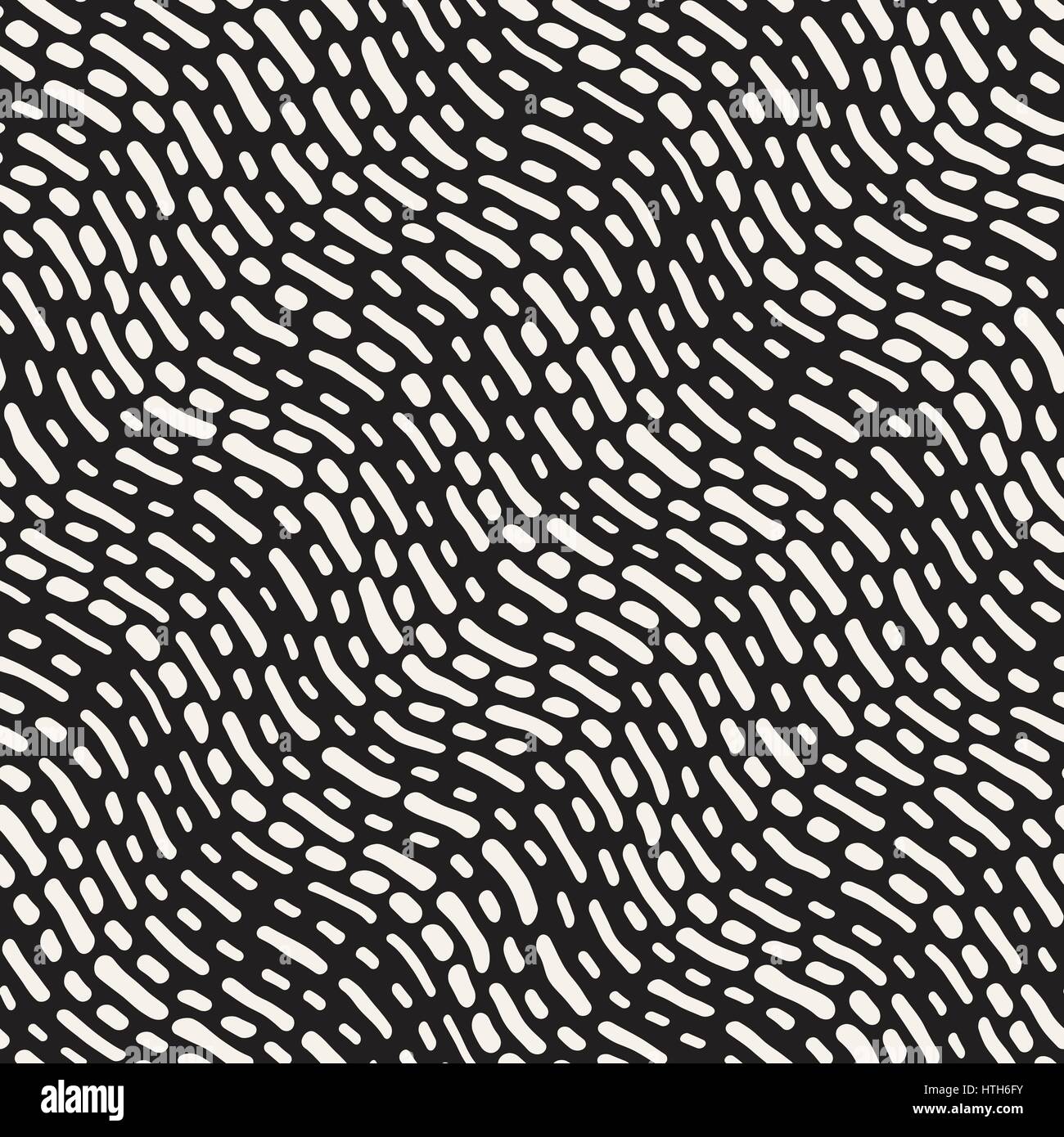 Abstract Background With Rounded brush strokes. Monochrome Hand Drawn ...