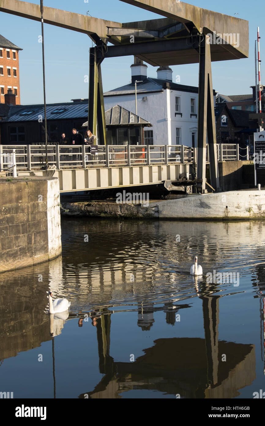 The main basin of Gloucester docks in southern England. It is Britain's ...