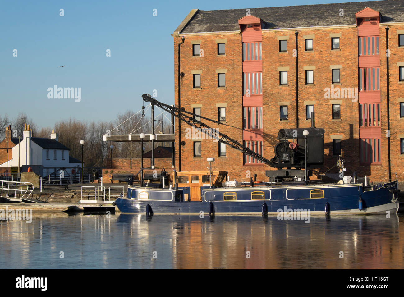The main basin of Gloucester docks in southern England. It is Britain's ...