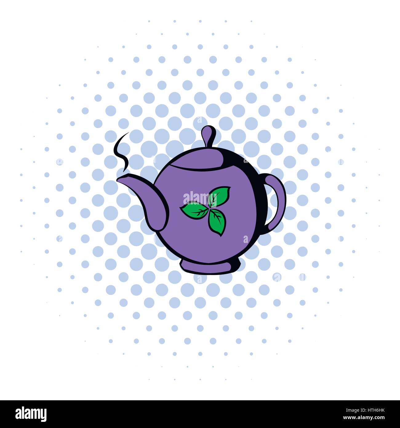 Teapot with tea icon, comics style Stock Vector Image & Art - Alamy
