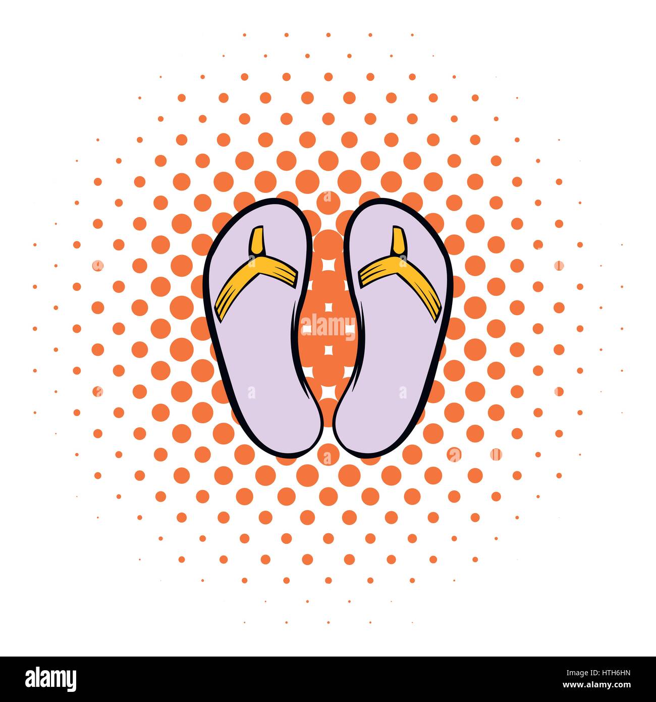 Slippers icon, comics style Stock Vector Image & Art - Alamy
